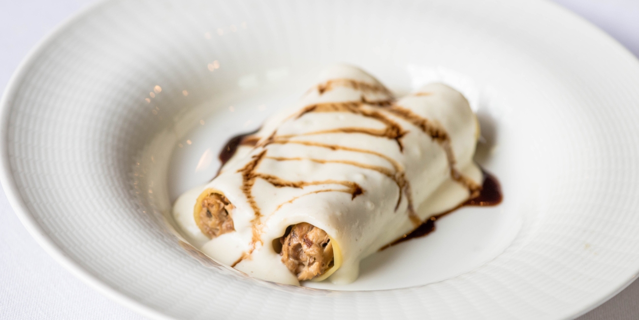 Catalan classics: chicken cannelloni