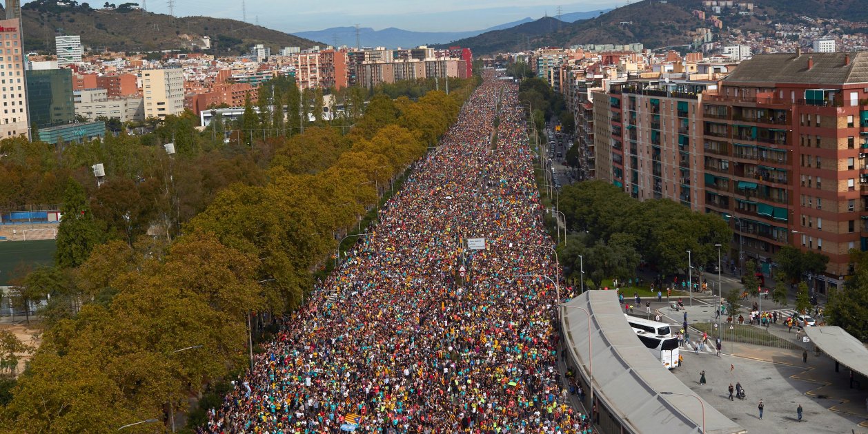 Streets of Barcelona fill as huge 3-day marches arrive, on day of ...