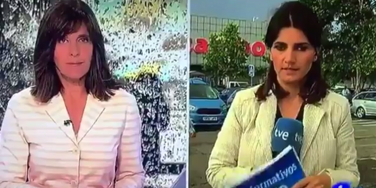 La reportera de TVE que se lía en directo y sale corriendo