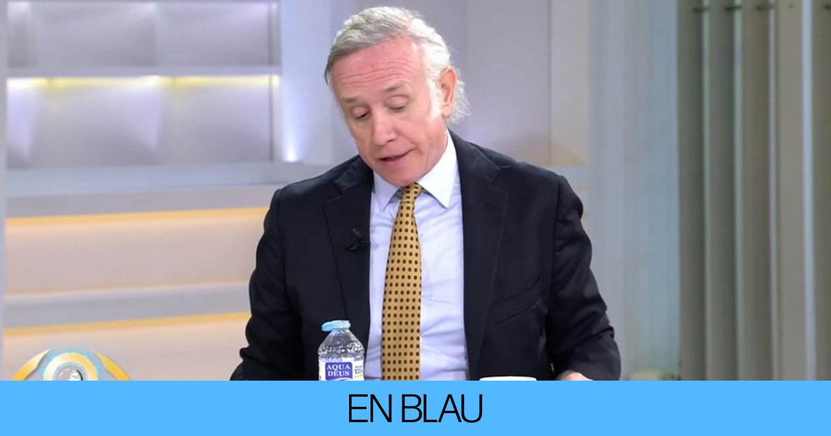 Imagen repugnante de Eduardo Inda en Telecinco, qué hace bajo la mesa, cazado