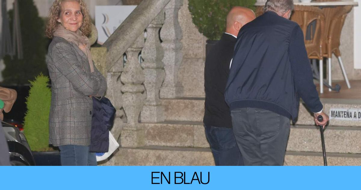 Matinada negra a Sanxenxo: la infanta Elena ha de subjectar el seu pare ...