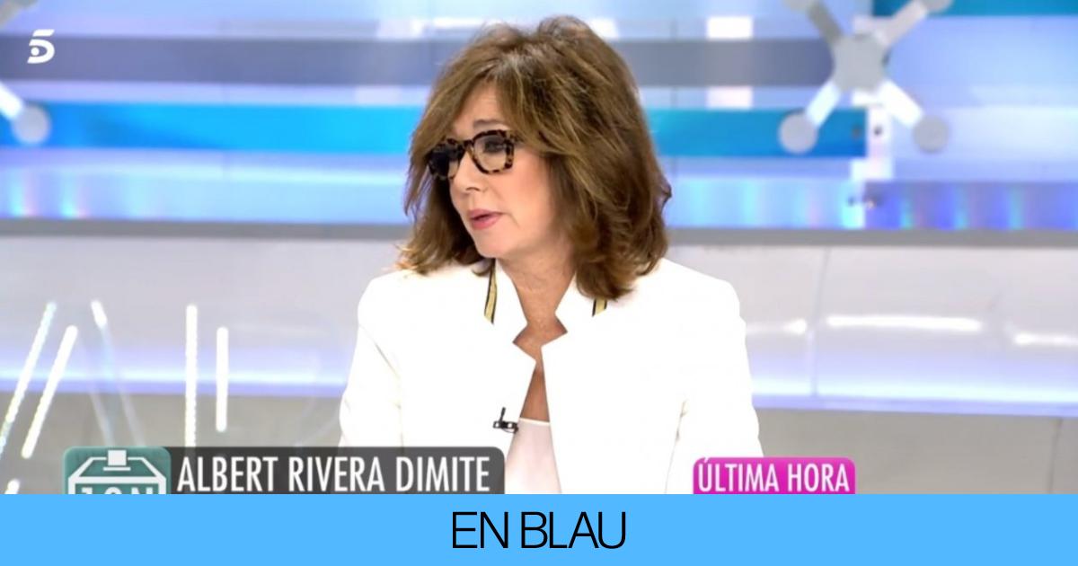 Ana Rosa, hundida con la dimisión de Rivera (y se acuerda de Catalunya)
