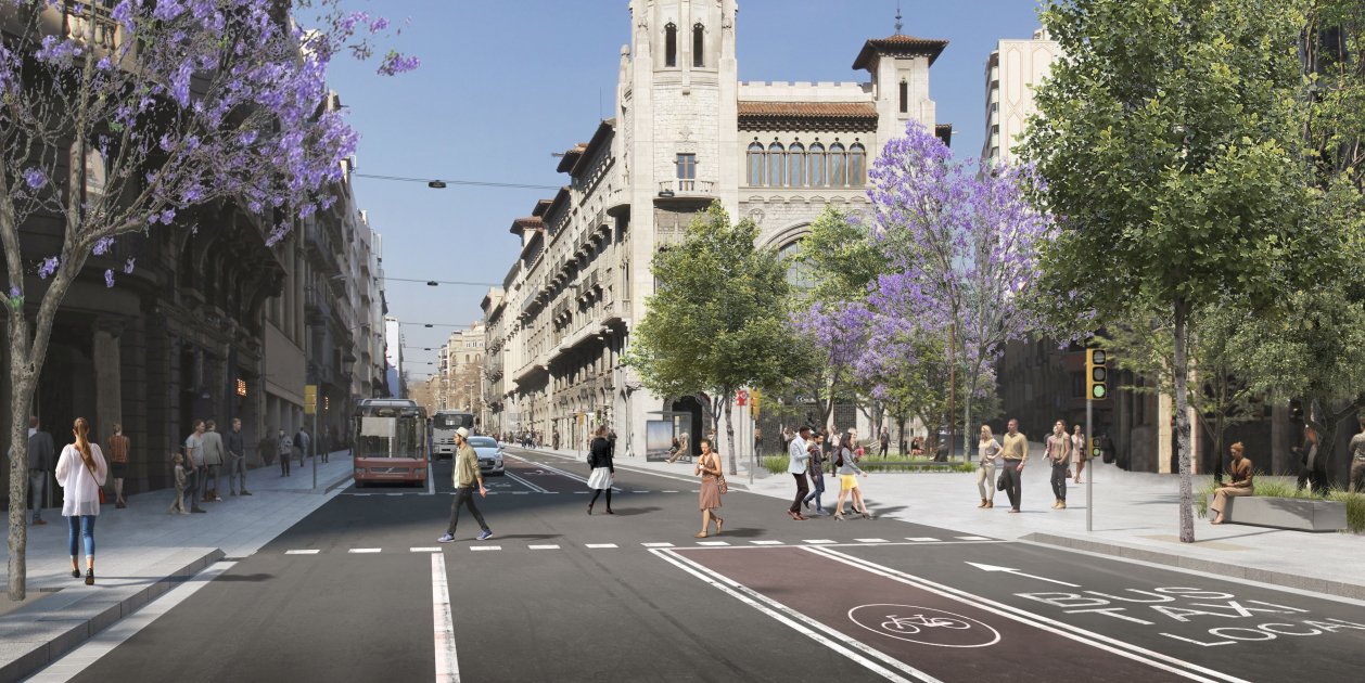 Así será la Via Laietana en 2023