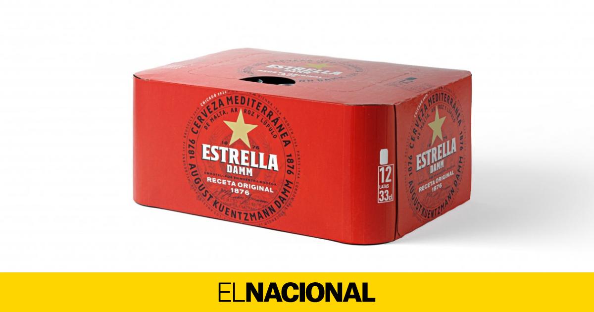 Estrella Damm elimina el plástico como embalaje de los packs de latas