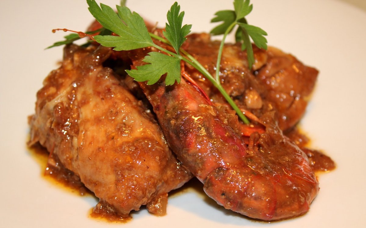 Pollastre amb gambes | Receptes de La Gourmeteria