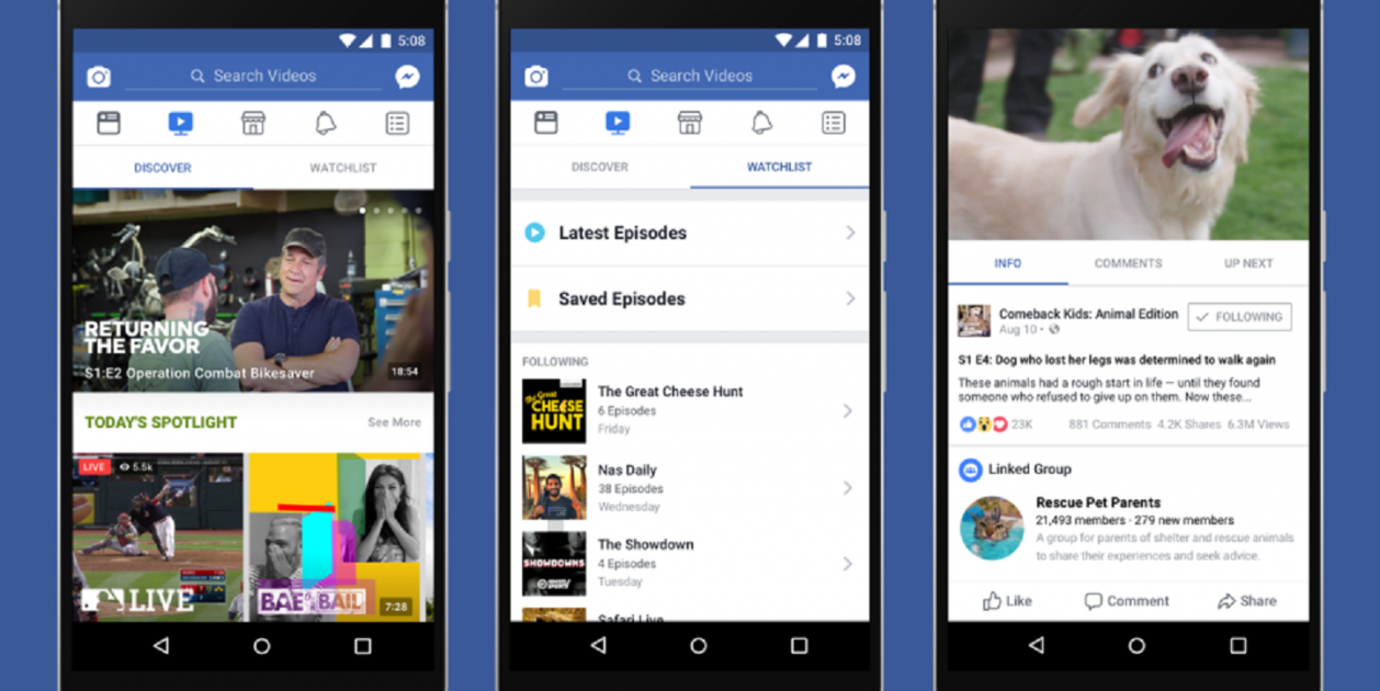 Facebook presenta su propia televisión