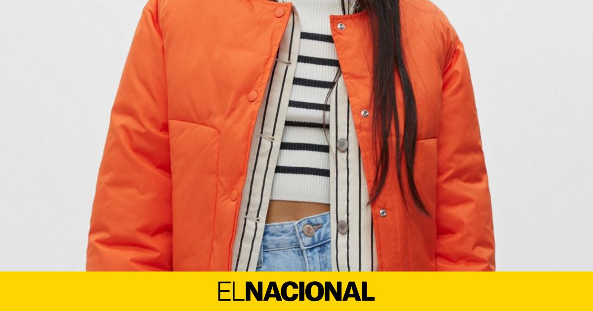 Vuelve a Pull&Bear la bomber de los años 90 en color naranja, rosa ...