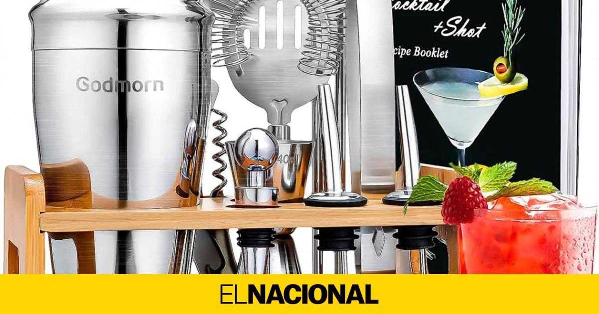 La coctelera con 15 piezas que compran los profesionales y mejor ...