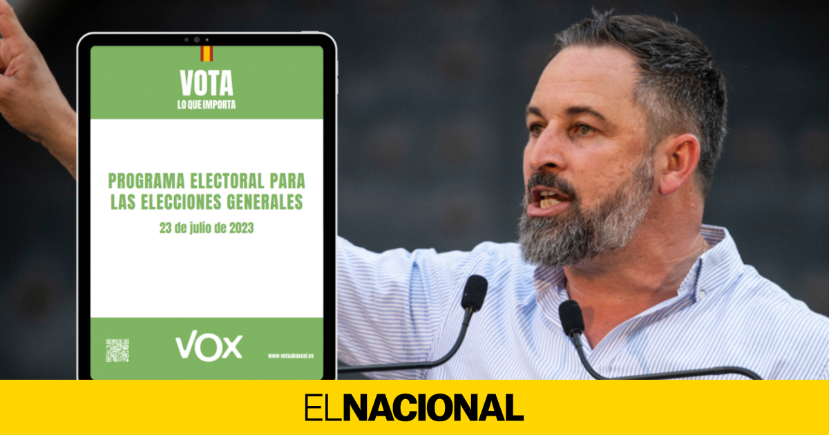 Programa Electoral Vox (PDF): Propuesta Santiago Abascal
