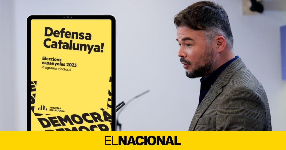 Programa Electoral ERC 2023 (PDF): Propuesta Gabriel Rufián