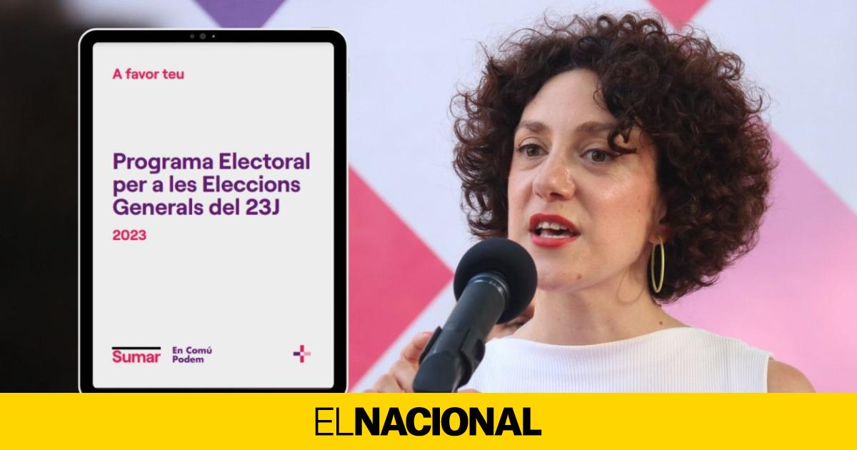 Programa Electoral Sumar-En Comú Podem 2023 (PDF) : Propuesta Aina Vidal