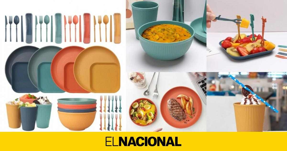 L'acolorida vaixella indestructible d'Amazon: 48 peces i 34 euros