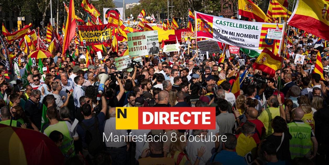 Manifestación Del 8 De Octubre Contra La Amnistía En Barcelona Hoy