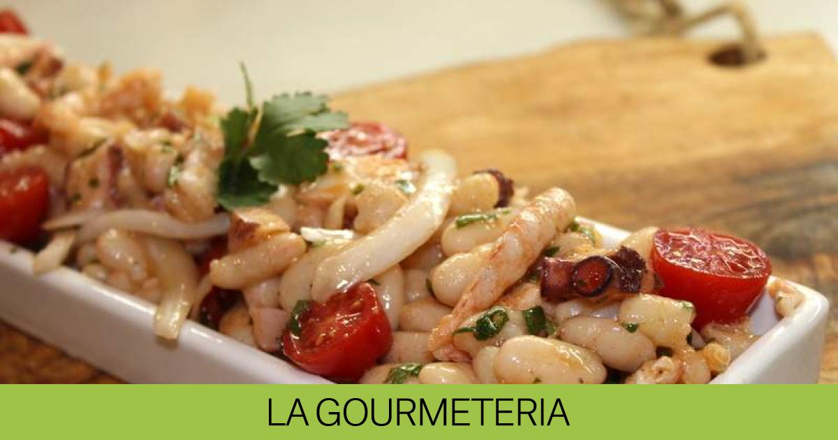Amanida freda de mongetes i pop | Receptes de La Gourmeteria