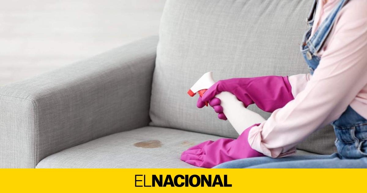 Adiós a las manchas en la tapicería del sofá: ¡este truco viral las ...