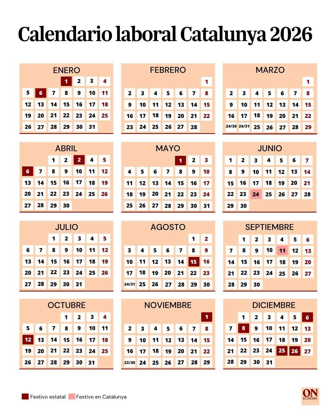 Calendario Laboral Catalunya 2026 Todos Los Puentes Y D as Festivos Calendario Laboral Catalunya 2026 Todos Los Puentes Y D as Festivos