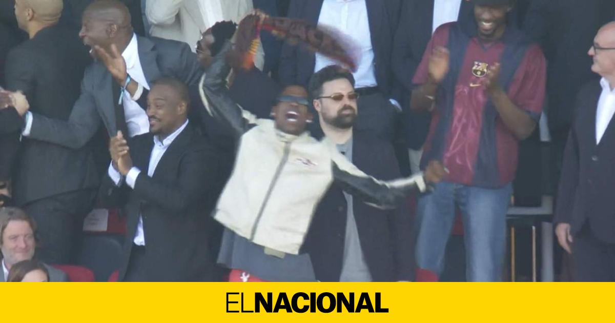 Travis Scott enloquece con el Barça en el Clásico: celebración icónica ...