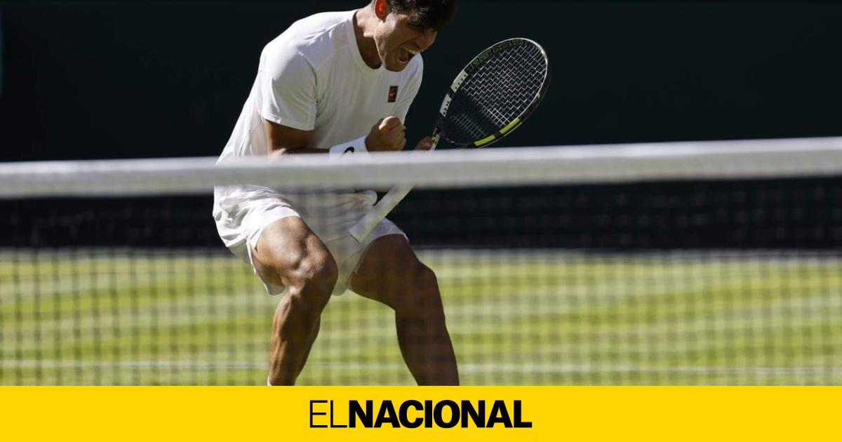 Alcaraz se estrena en Wimbledon con una victoria muy sufrida contra Fognini