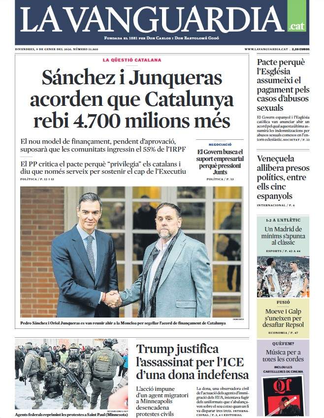 Només la premsa espanyolista té clar què pensar sobre l'acord Sánchez ...